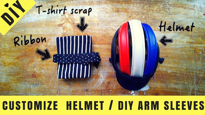 DIY Cycling Wear : Face Mask, Arm Sleeves, Helmet ! | Salty*mom