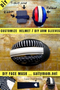 DIY Cycling Wear : Face Mask, Arm Sleeves, Helmet ! | Salty*mom