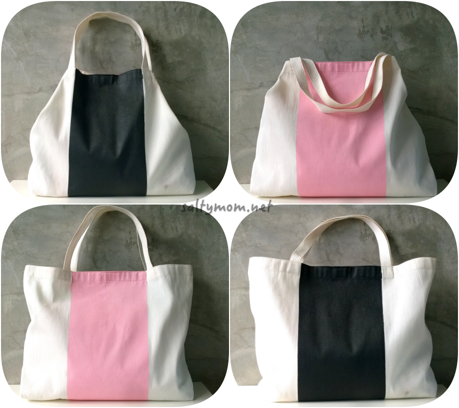 DIY Sewing Tote Bag from a Market Cloth Bag | Salty*mom