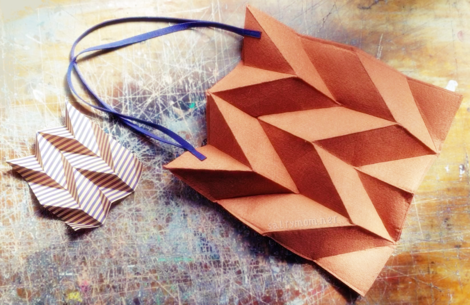 DIY Origami Tessellations Tote Bag from Craft Felt | Salty*mom